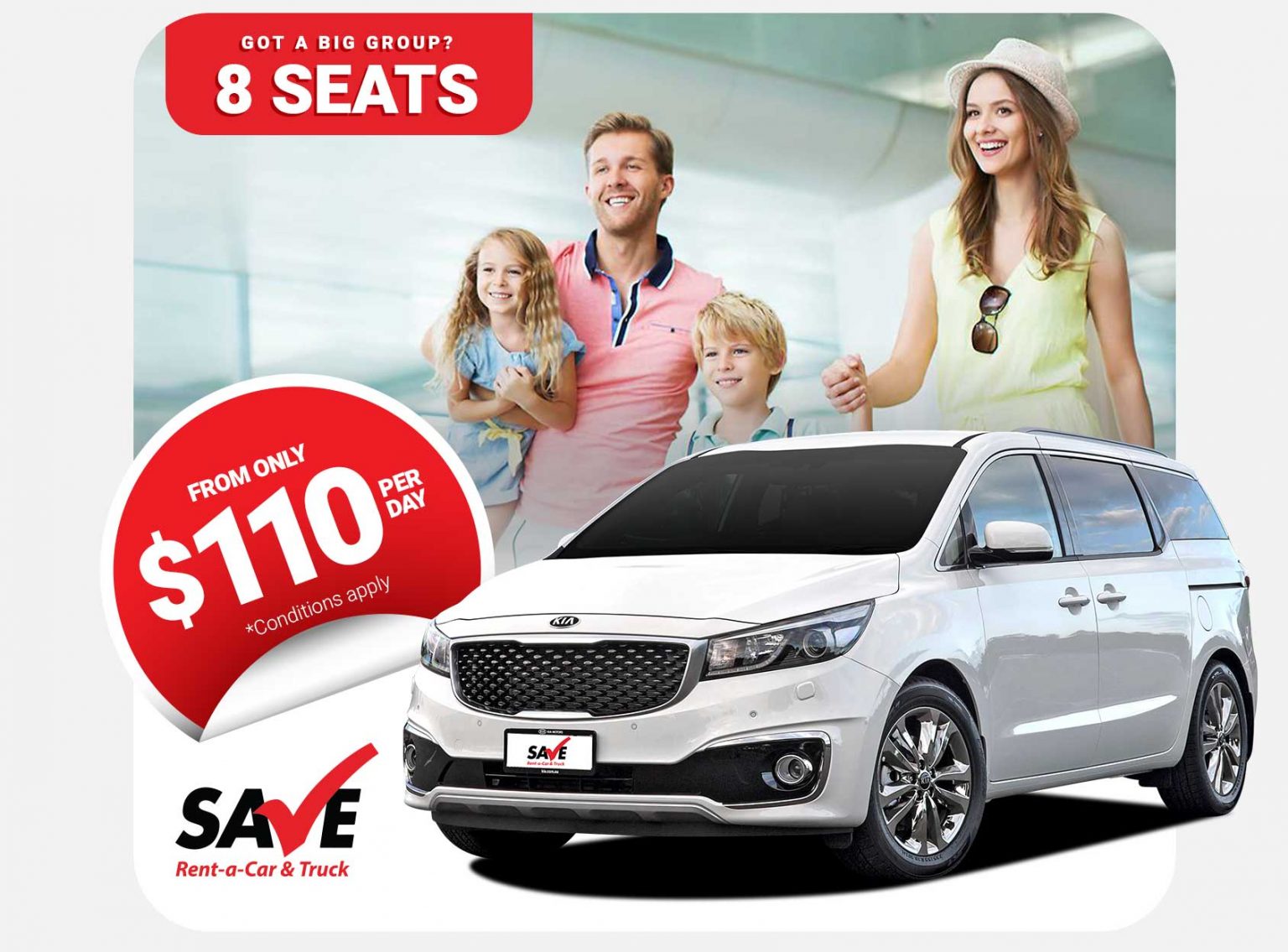 8-Seater Car Rentals | Our Fleet | Save Rent-a-Car